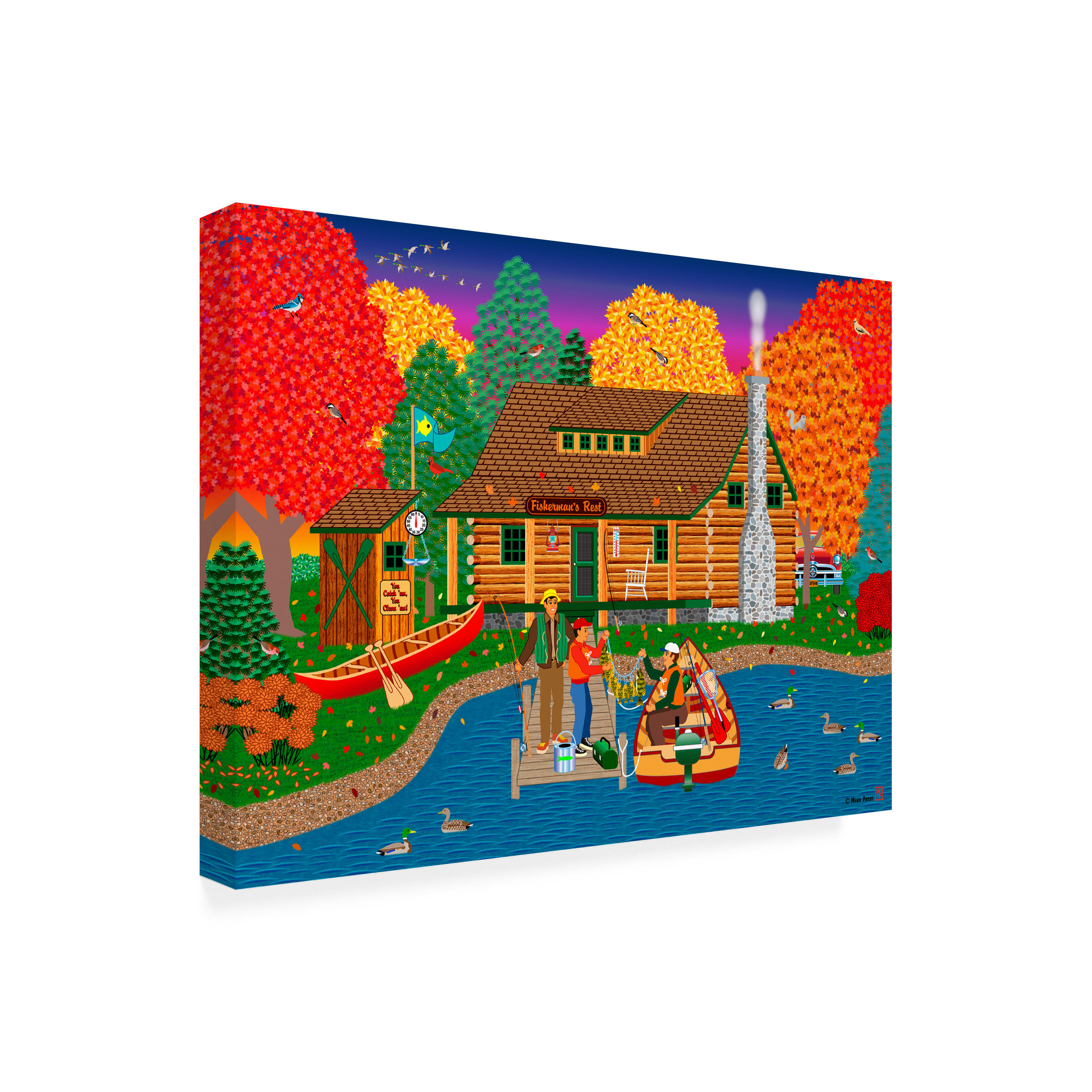 Red Barrel Studio® Last Catch of the Season by Mark Frost - Wrapped Canvas Graphic Art | Wayfair